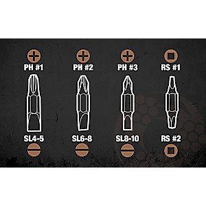 Southwire 59723940 12-In-1 Multi-Bit Screwdriver; Interchangeable Bits; Comfort Grip Handle; hex 1/4"; 5/16"; 3/8"; Phillips #1;2;3; slotted SL4-5;SL6-8;sl8-10; and square #1;2