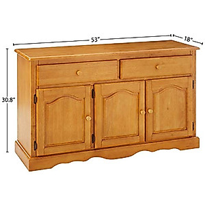 Sunset Trading Treasure Buffet, Light Oak Finish
