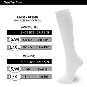 fenglaoda Compression Socks for Women Men 3 Pairs Graduated Compression Support Circulation Socks for Nurses
