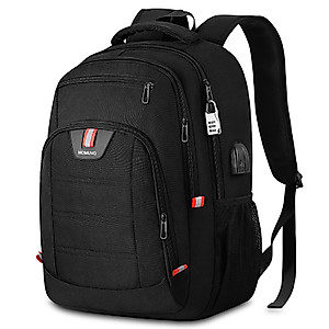 MOMUVO Backpack for Men, School Backpack for Teens/Boys, Laptop Backpack fit 17.3 Notebook with USB Charging port, Anti Theft College Backpack Bookbags for Travel Business Work, Water Resistant