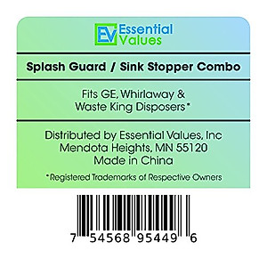 Garbage Disposal Splash Guard/Sink Baffle and Bonus Sink Stopper, Fits Whirlaway, Waste King, Sinkmaster and GE Models - Guard Measures 3 1/8 inch