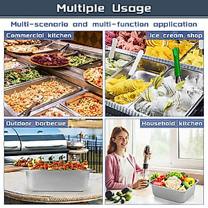 NDSWKR 4 Pack 1/2 Size Half Size Hotel Pans, 6 Inch Deep Stainless Steel Steam Table Pans, Commercial Chafing Pan for Hotel, Party, Buffet, Restaurant Food, Catering Supplies