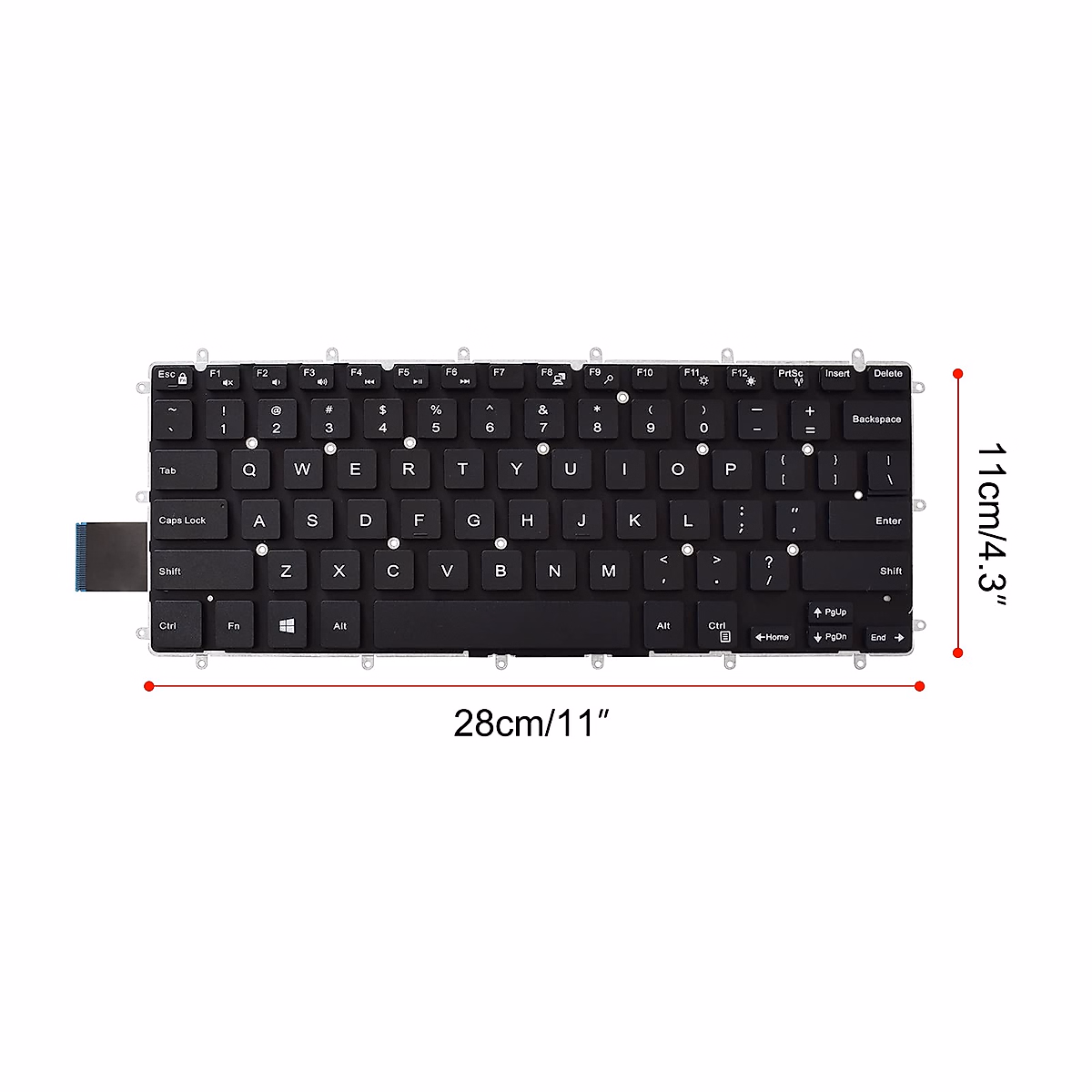 SUNMALL Replacement Keyboard Compatible with Dell Inspiron 5368 5378 5370 5578 5579, Inspiron 7368 7370 7373 7375 7378 7460 7560 7570 7572 7573 7579 Laptop Black US Layout(No Backlight)