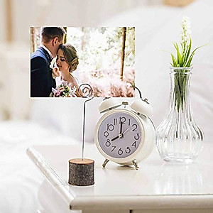 Toncoo 20Pcs Premium Wood Place Card Holders with Swirl Wire and 30 Pcs Kraft Place Cards, Memo Holder, Table Number Holders Stands, Name Cards Photo Holders for Wedding Party Sign Food Cards Label