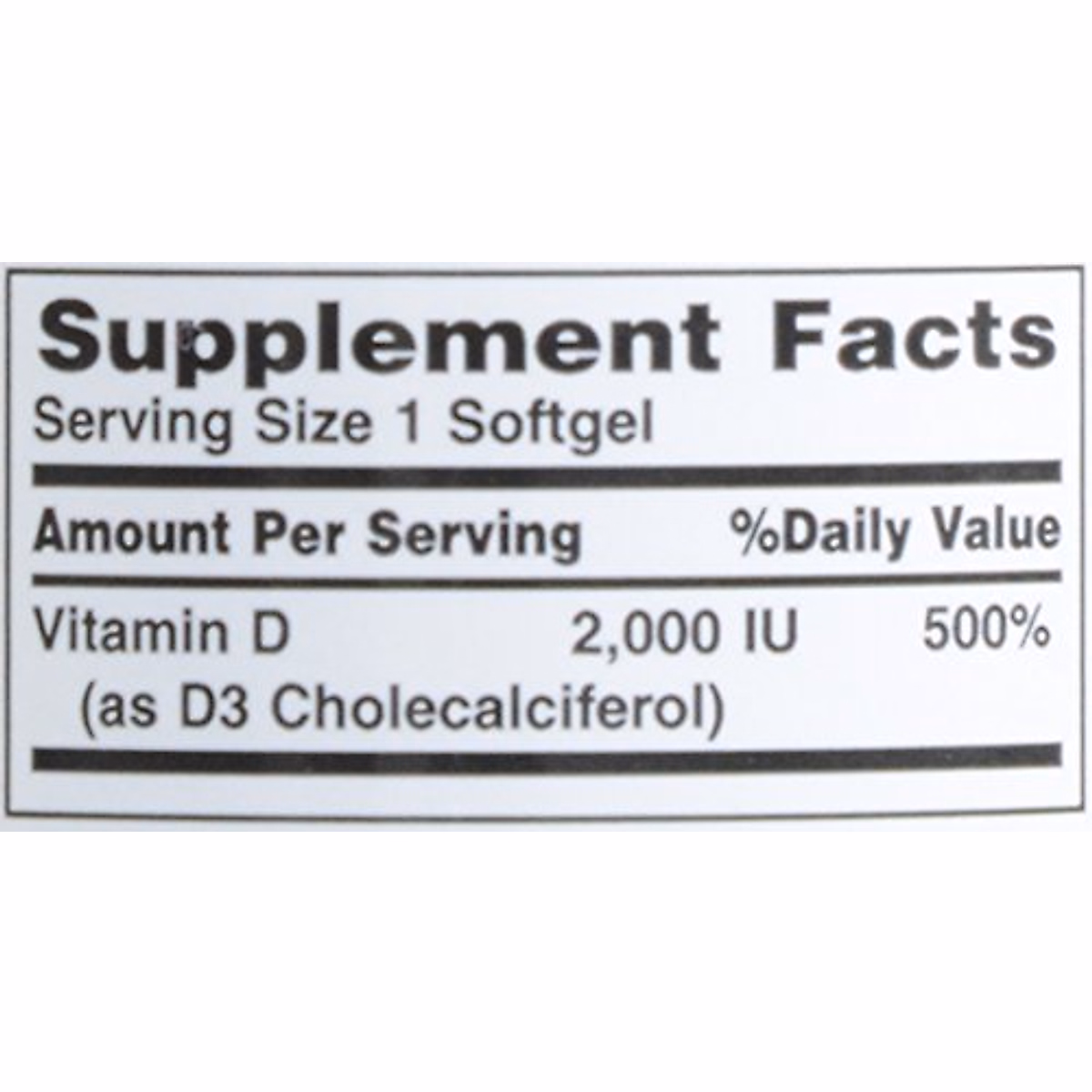 Nature's Bounty, D 2000 Iu Softgels, 150 Count
