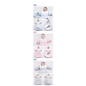 CYUURO Baby Sleeping Bag Sleeves Detachable Kids Wearable Blanket Toddlers Thick Cold Weather，Blue 60-68℉