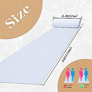 dofopo White Carpet Runner for Party, 200GSM White Aisle Runner for Wedding Ceremony, 33 Feet Wedding Aisle Runner Indoor Outdoor Wedding Decorations