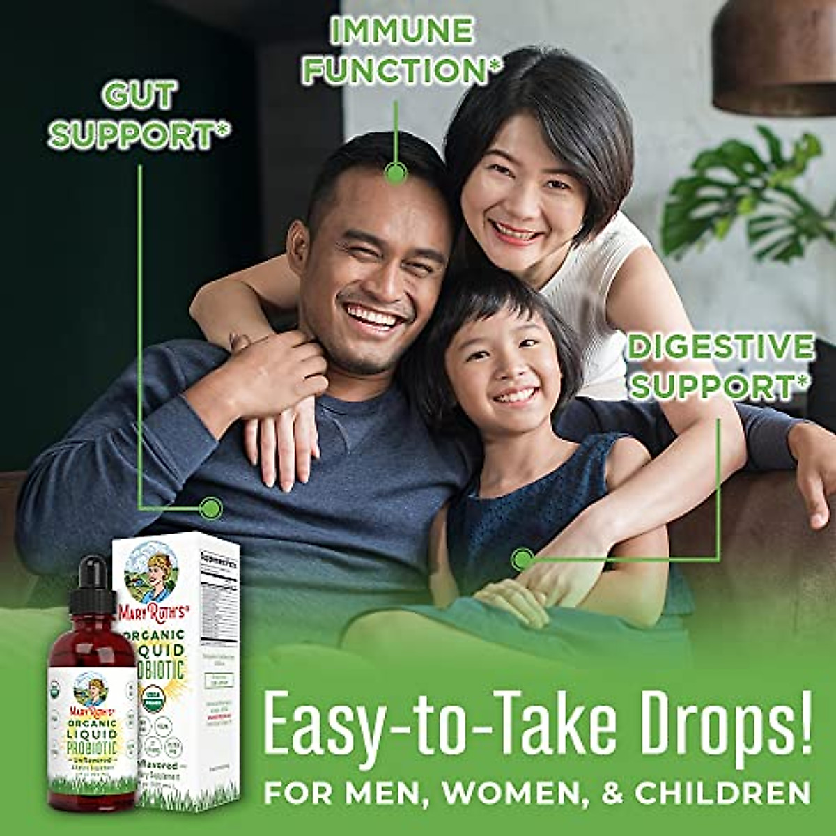 Stress Relief Vita-Beans for Kids & Liquid Probiotics 4oz Bundle by MaryRuth's | Natural Calm, Relaxation, Stress and Mood Support | Digestive Health | Gut Health & Immune Support