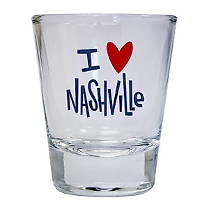 Nashville Tennessee Music City Trendy Souvenir Round Shot Glass