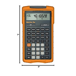 Calculated Industries 4325 HeavyCalc Pro Feet-Inch, Tenths, Yards and Metric Construction Math Calculator Tool for Engineers, Estimators, Excavators, Highway Contractors and Heavy Equipment Operators