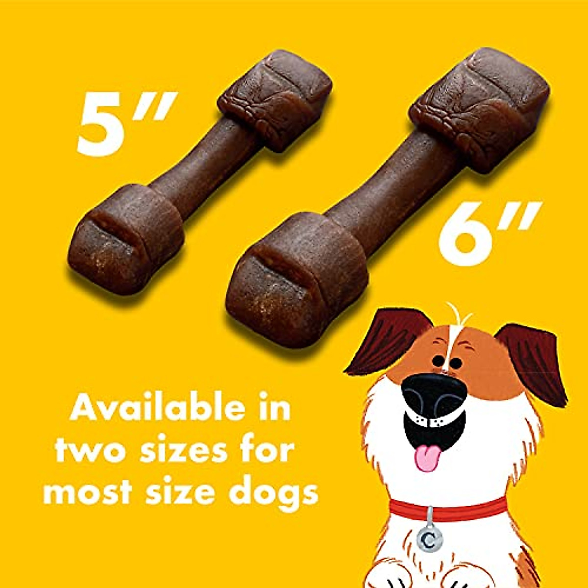 Chewsday 5-Inch Long-Lasting Dog Chew Bones, Made in The USA, All Natural Rawhide-Free Highly-Digestible Treats, Chicken Delight - 14 Count