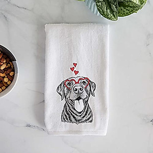 Inkopious Valentine Gwen The Labrador Retriever Decorative Hand Towel Bathroom and Kitchen Decoration