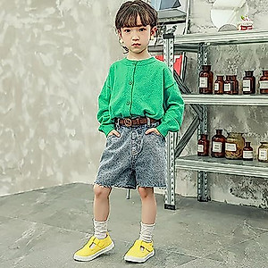 Shoes Toddler Baby Boy Girl Flat Shoes Girl Canvas Shoes Baby Soft Sole Girls Running Shoes (Yellow, 7 Toddler)