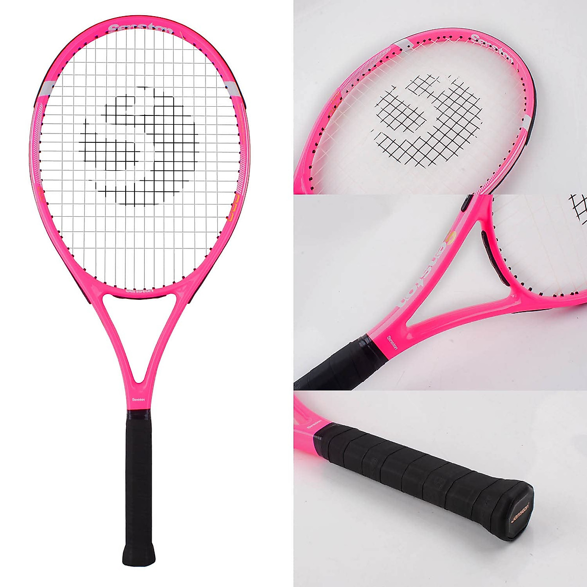 Senston Tennis Racket for Adults Tennis Racket Professional 27 inch Tennis Racquet for Girls Women Pink