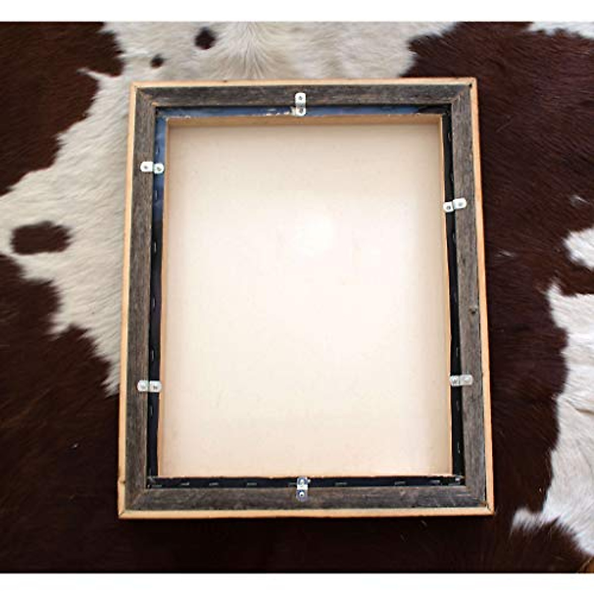 BARNWOODUSA | Rustic Barnwood Canvas Frame | for Oil Paintings & Wall Art | Natural Weathered Gray | 16" x 20"