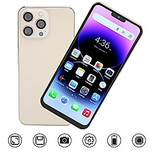 VINGVO 6.53 Inch Smartphone, 8GB and 64GB 100-240V Face Recognition Ultra Thin 4G Mobile Phone 6000mAh Battery Dual SIM Dual Standby for Android (US Plug)
