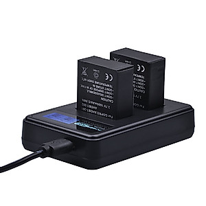 PowerTrust 3Pcs 3.7V 1600mAh AHDBT-301 Battery for GoPro Hero3 AHDBT301 AHDBT-302 AHDBT-201 Li-ion Camera Battery and LCD USB Dual Charger