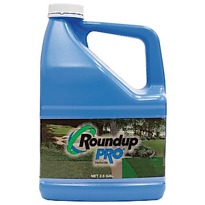 Roundup Pro Herbicide Industrial Weed Control for Annual and Perennial Weeds such as Woody Brush, Trees, and Vines, 2.5 Gal.