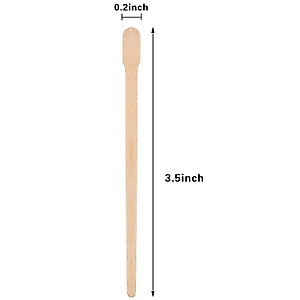 Bememo 500 Pieces Wax Sticks for Hair Removal, Small Wax Spatulas Applicator Wood Craft Sticks for Eyebrow, Lip, Nose Waxing