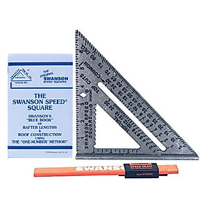 Swanson Tool Co S0101SDP217 Value Pack featuring the 7 inch Die Cast Aluminum Speed Square and Speed Draw Carpenter Pencil Holder