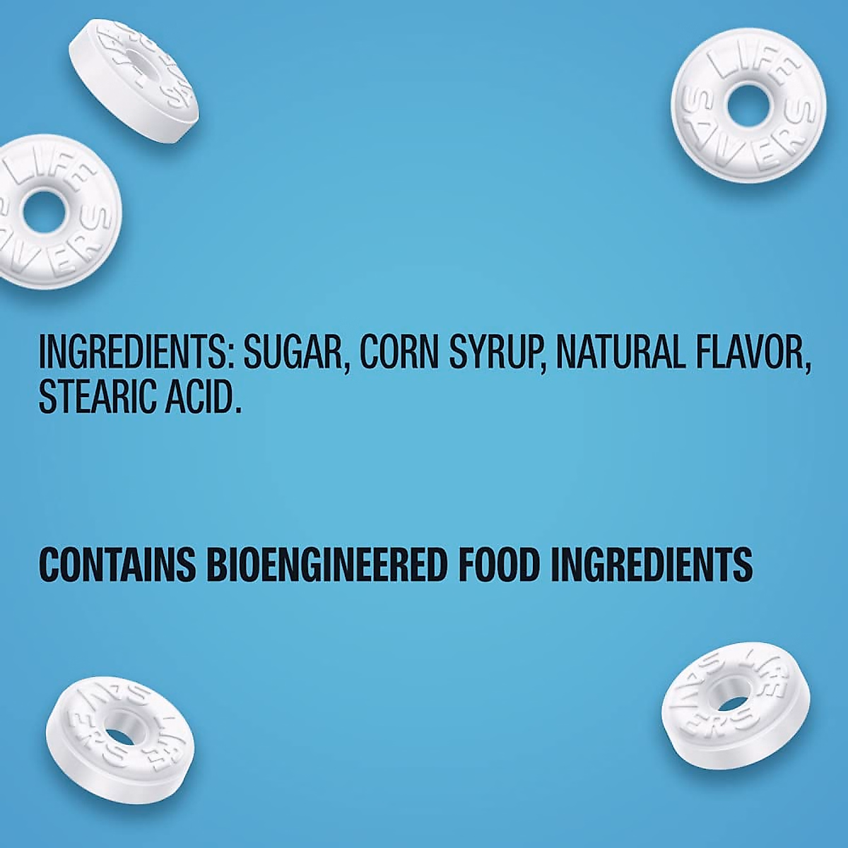 LIFE SAVERS Pep-O-Mint Breath Mint Bulk Hard Candy, Party Size, 44.93 oz Bag