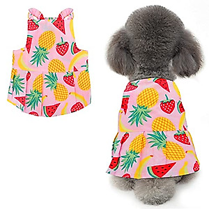 Hawaiian Shirt for Dog - Dog Hawaiian Shirt, Dog Hawaiian Dress for Small Dogs, Dog Clothes for Small Dogs Girl