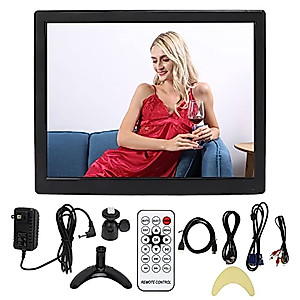 Naroote 12.1 TFT LED Monitor, Clear Image Portable 100-240V Portable Color Screen Display (US Plug)