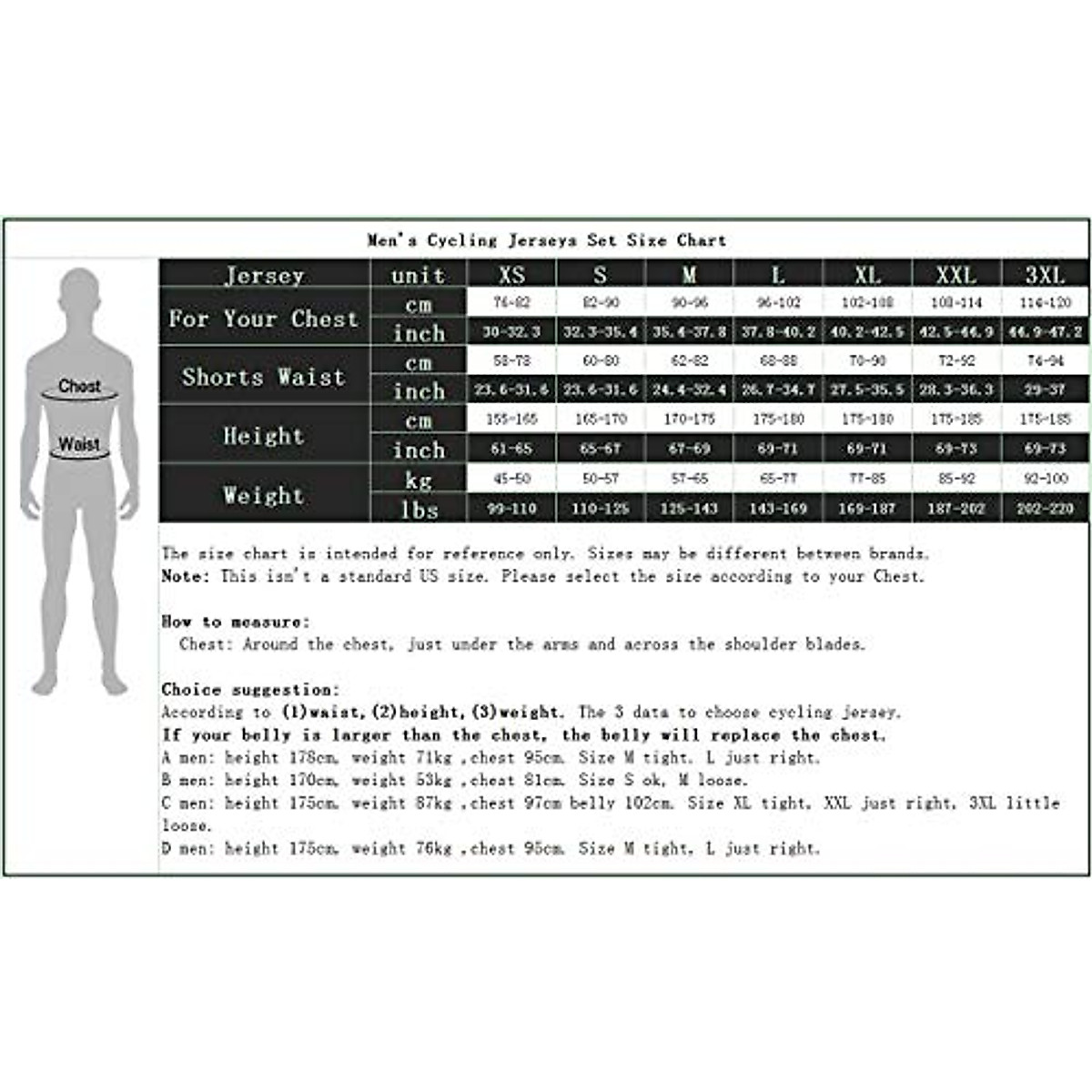 Men Cycling Jersey Short Sleeve Set USA Bike Shirt Reflective,Quick Dry+5D Padded Shorts S-3XL