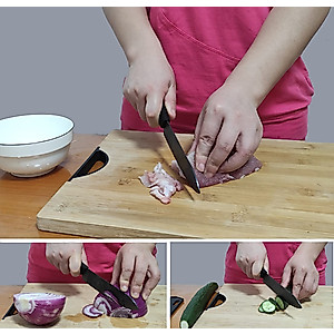 Kitchen Ceramic Knife Set Professional Knife With Sheaths, Super Sharp Rust Proof Stain Resistant (6" Chef Knife, 5" Utility Knife, 4" Fruit Knife, 3" Paring Knife, One Peeler)