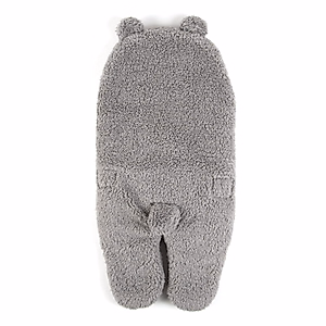 Tadpoles Super Soft Plush Sherpa Swaddle Wrap for Babies - Grey Microfiber Blanket Provides Warmth & Comfort for Stroller, Car Seat or Crib