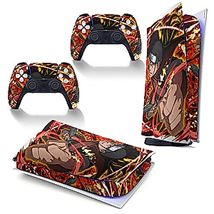 PlayStation 5 Digital edition version sticker protective cover, Naruto Senjumonama ps5 controller protective shell (compatible with ps5 Digital edition)