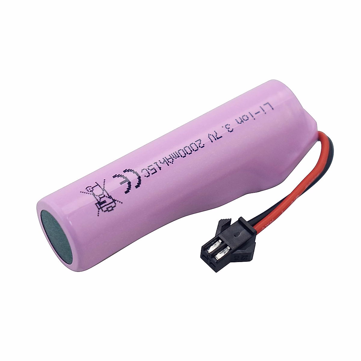 PUOO 5PCS 3.7V 2000mAh SM-2P Plug Li-ion Battery with 5-in-1 Charger for DE68 DE44 DE45W DE45 DE58 DE49 DE57 DE70 Off-Road Vehicle Truck Tank RC Car Spare Batteries