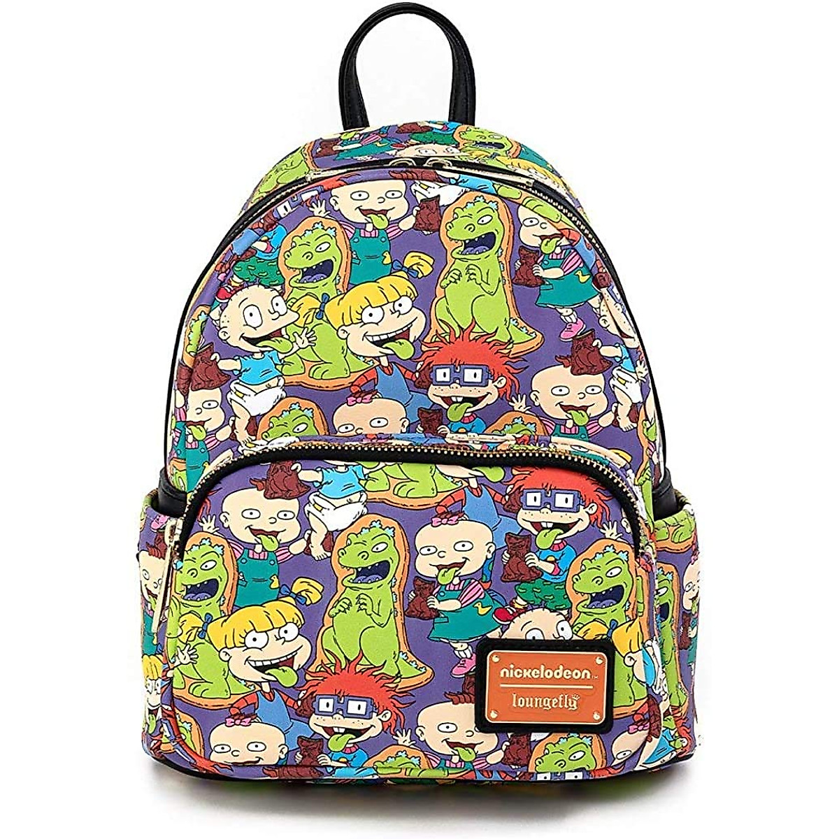 Loungefly Rugrats All Over Print Womens Double Strap Shoulder Bag Purse