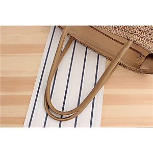 H.S.G.K Pastoral Straw Bag Hemp Flower Woven Bag Women Beach Bag Summer Sunflower Shoulder Bag Handles Handbag Tote Zipper