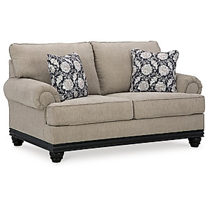 Signature Design by Ashley Elbiani Classic Loveseat for Living Room, Light Gray