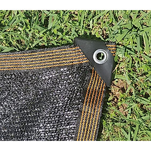 60% Black Shade Cloth with Grommets,Garden Sunblock Shade Cloth, Black Sunblock Shade Cloth Protecting for ZYB ZYB