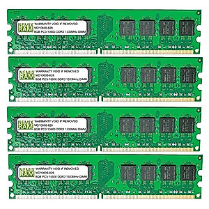 NEMIX RAM 32GB (4X8GB) DDR3 1333MHZ PC3-10600 2Rx8 1.5V 240-PIN Non-ECC UDIMM Unbuffered Desktop Memory KIT