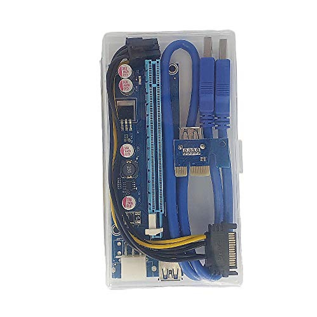 Funayama PCI-E Riser Graphics Card Extension for GPU Mining rig, Ethereum Mining GPU Extension, Riser Card, GPU Currency Mining, USB 3.0 Cable Graphics Card Extension Cable