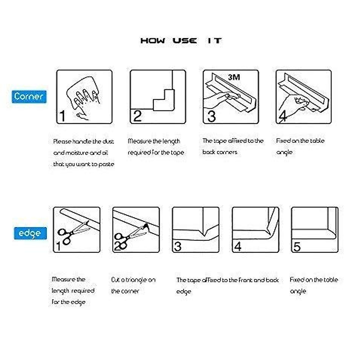 L Shape Extra Thick Furniture Table Edge Protectors Foam Baby Safety Bumper Guard 6.5 Ft. Furniture Edge Bumper Guard. Baby Proofing Edge (Ivory white)