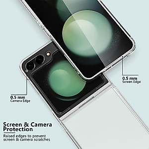 BOOLAKOS for Samsung Galaxy Z Flip 5 Case, Clear Slim Thin Protective Phone Cases, Transparent Shockproof Case for Z Flip5