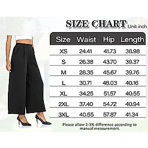 Arolina Women High Waist Wide Leg Long Pants Loose Fit Casual Palazzo Lounge Pants with Pockets
