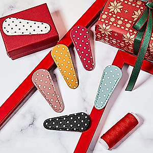 6 Pieces Embroidery Scissors Sheath Polka Dot Scissors Protective Cover Scissors Leather Sheath for Scissors Protection