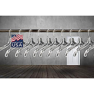 NAHANCO 405 Plastic Shirt/Dress Hanger for Bridal/Formalwear Apparel, Jumbo Weight, 17" - Clear (Pack of 100)