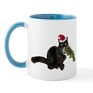 CafePress Cat Christmas Tree Mug Ceramic Coffee Mug, Tea Cup 11 oz