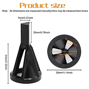 Taigoehua 2 Pack Deburring External Chamfering Tool Triangle Shank High Speed Stainless Steel Burr Removal Bit (Black)