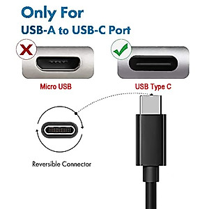 USB Type C Charger Charging Cable for New Jitterbug Flip 2 and New Jitterbug Lively Smart 3 - (5Ft) (Not Compatible with The Old Version Micro Port)