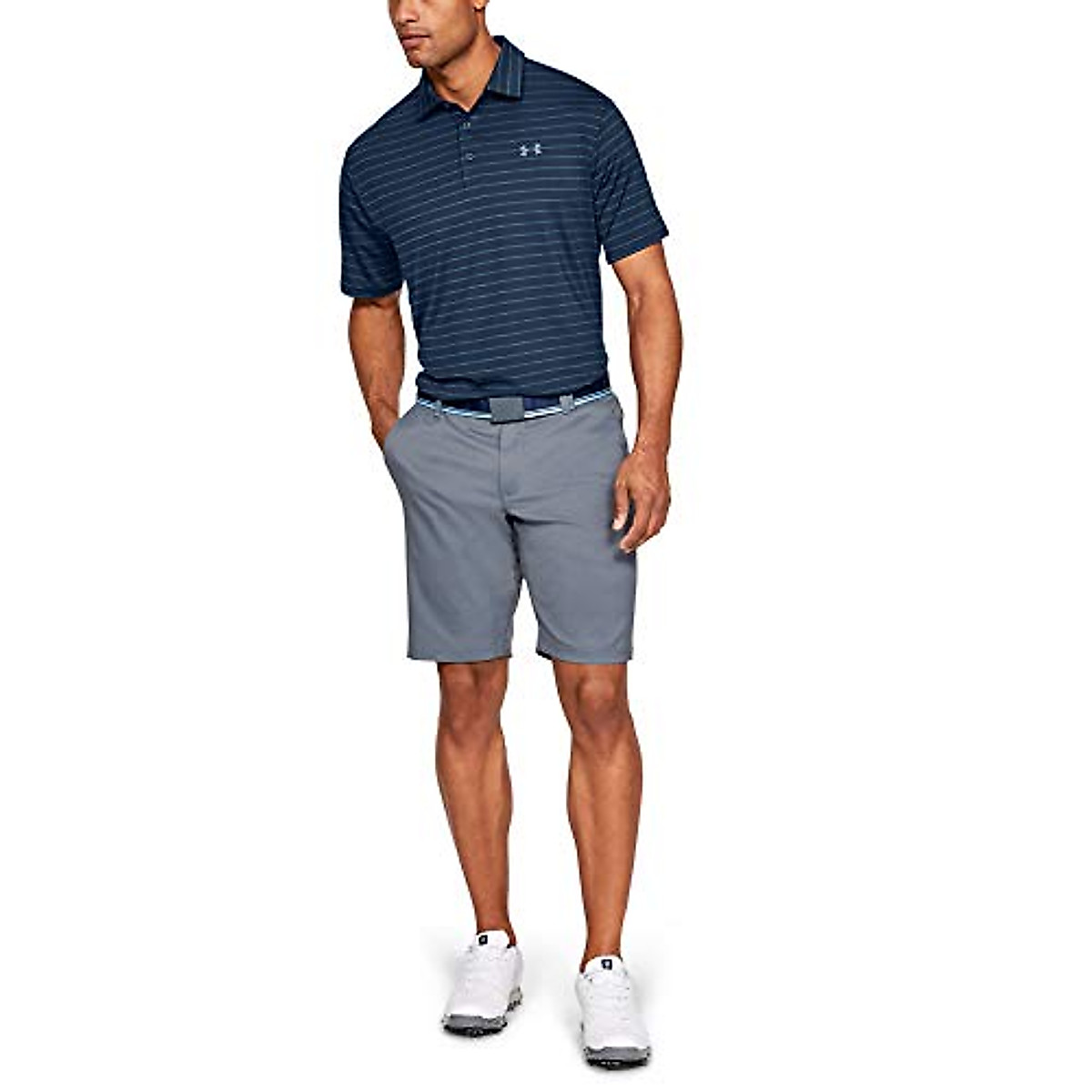 Under Armour Men's Playoff 2.0 Golf Polo , Academy Blue (409)/Pitch Gray , Medium