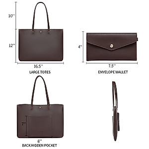 Montana West Leather Tote Bag Large Tote Purse for Women Purses and Handbags Shoulder Bag Purse and Wallet Set MWC-098CF