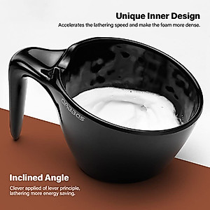 Anbbas Badger Hair Shaving Brush with 100G Shaving Soap Bar and Upgrade Lathering Way-POP Mug A5 Melamine,Foaming Set for Men Wet Shave,Women Girls Hair Removal