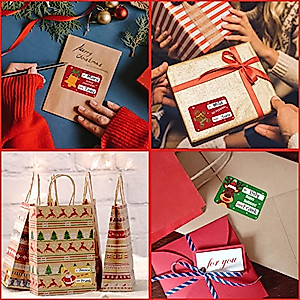 L LIKED 120 PCS Christmas Gift Label Tag Stickers - to and from, Peel and Stick Self Adhesive Present Labels for Holiday Gift Box, Wrapping Paper, Gift Bag, (Christmas 5 Designs - 120 Count)